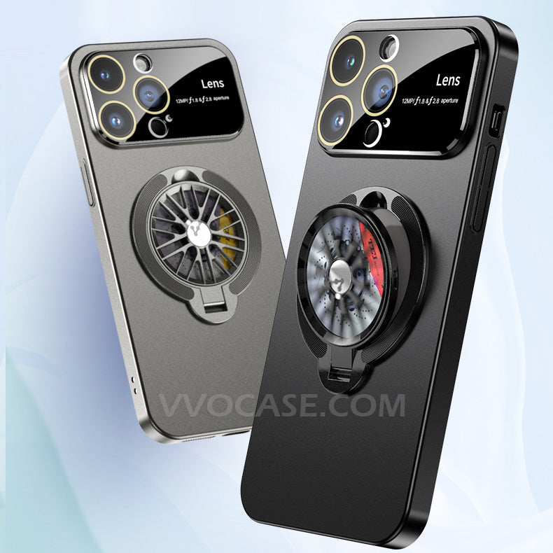 MagSafe rotating gyro stand frosted case for iPhone – VvoCase
